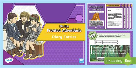 Ks2 Fronted Adverbial Diary Entry Using Fronted Adverbials