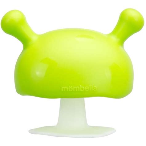 Mushroom Teether Green Yellow Zebra