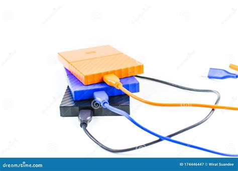 Close Up Of External Hard Disk Drive For Connect To Laptop HDD Stock Image Image Of Copying