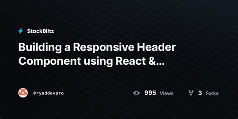 Building A Responsive Header Component Using React And Bootstrap Stackblitz