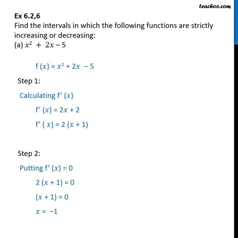Ex 62 6 Find Intervals In Which Functions Strictly Increasing