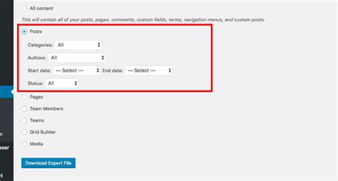 37848 Form Fields Misaligned On Exportphp Wordpress Trac