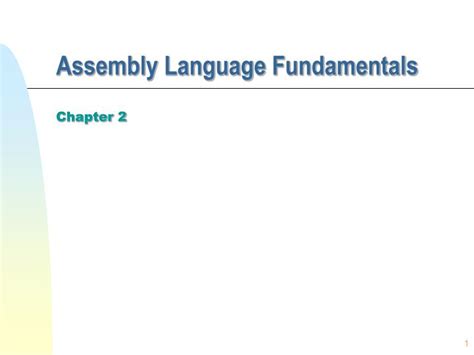 Ppt Assembly Language Fundamentals Powerpoint Presentation Free