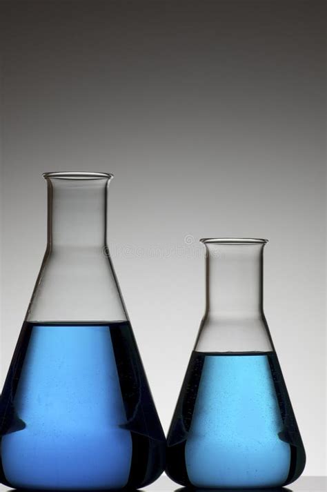 Two Conical Laboratory Flasks Stock Image Image Of Photography