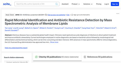 Rapid Microbial Identification And Antibiotic Resistance Detection By Mass Spectrometric