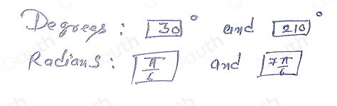 Solved If Cot θ Sqrt 3 And The Reference Angle Of θis 30° Find