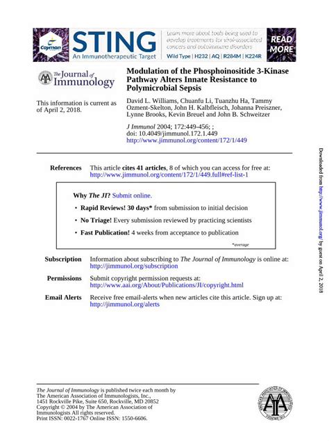 Pdf Polymicrobial Sepsis Pathway Alters Innate Resistance To Dokumen Tips