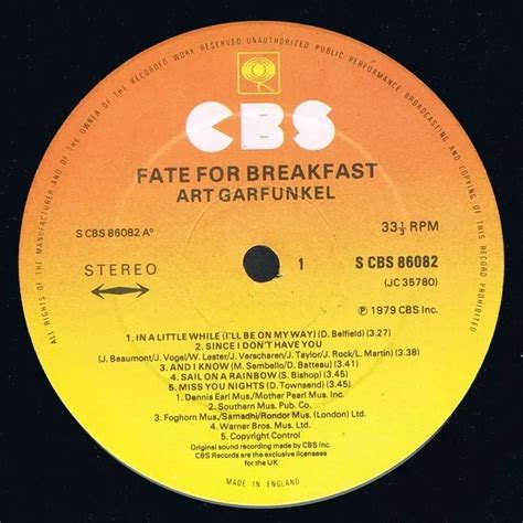 Art Garfunkel Fate For Breakfast Lp Album Eur 1806 Picclick It