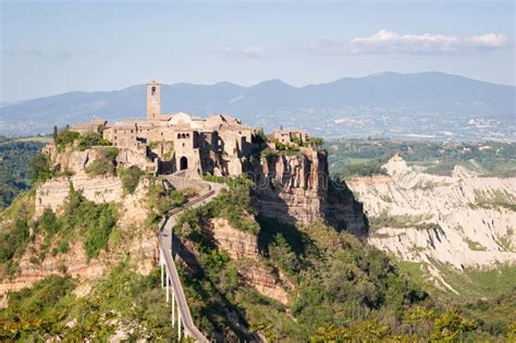 Civita Di Bagnoregio Italy Hilltop Village Stock Image Image Of