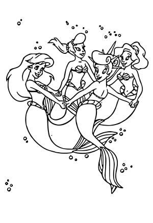 Dibujos E Imagenes La Sirenita Para Colorear Y Imprimir Gratis Para