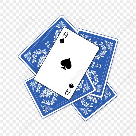 Ace Of Spades Playing Cards Clip Art Blue PNG Transparent Background