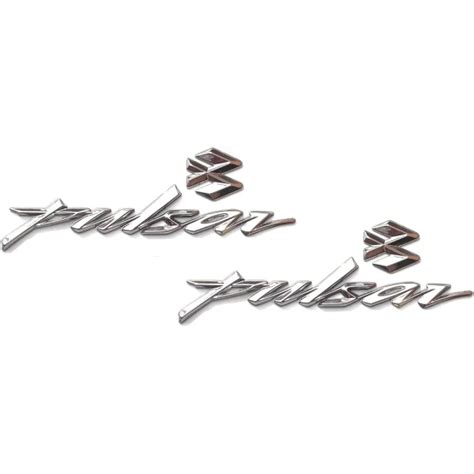 Tank Sticker Monogram Emblem Set Silver Bajaj Pulsar 150cc Dtsi Ug3