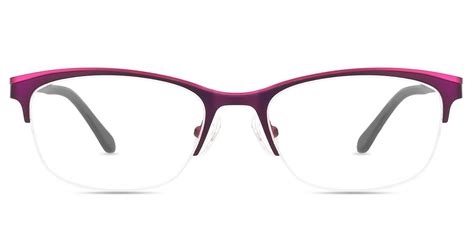 Women Glasses Small M45259 Purple Bright Pink Metal Browline Frame