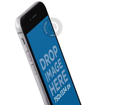Placeit Angled Side Closeup Mockup Of An IPhone Over A Transparent Backdrop