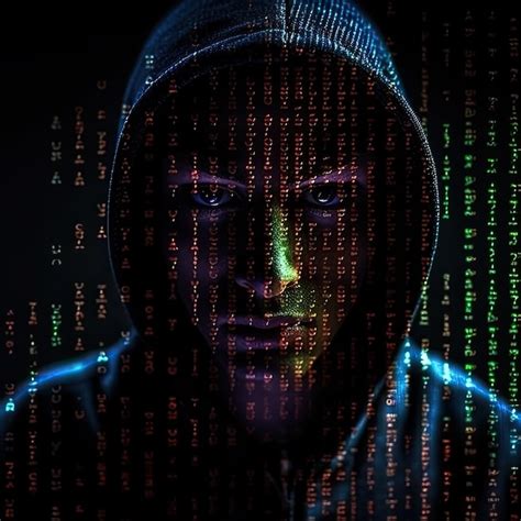premium ai image a hacker masked with network