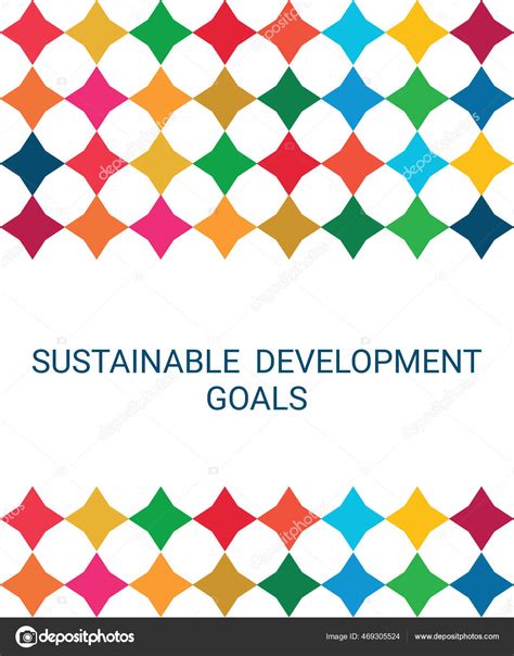 Cover Sustainable Development Goals Colors Vector Illustration Stock