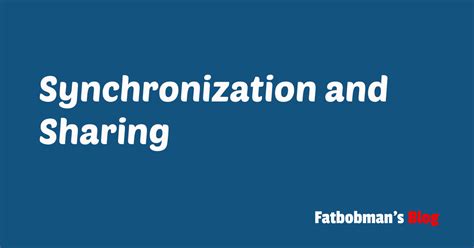 synchronization and sharing fatbobman s blog