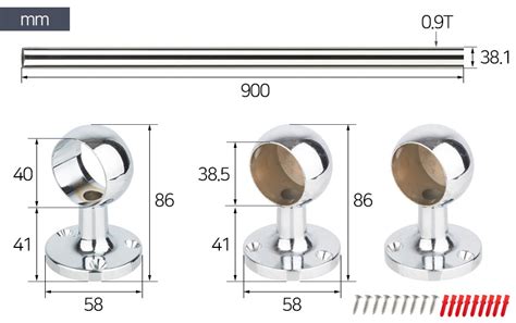 철물가이드 [벽부형핸드레일 안전바 계단안전손잡이스텐파이프세트]