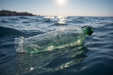 Pile Of Garbage Plastic Waste Bottles Floating In The Water Pollution