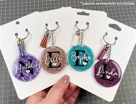 Keyring Display Card Svg Keyring Display Card Template Etsy