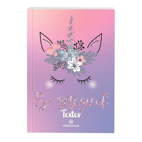 Cahier De Textes OBERTHUR Licorne Magical Chez Rentreediscount