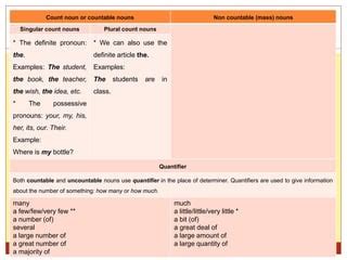 Count Vs Non Count Nouns Vocabulary PPT