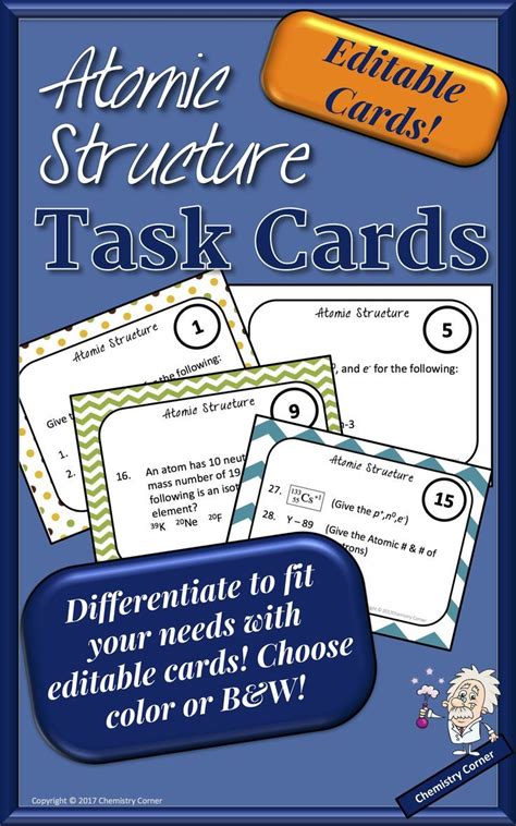 Atomic Structure Task Cards Print And Digital Task Cards Science Task