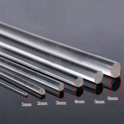 아크릴 고 투명 유기 유리 막대 다중 직경 2mm 10mm Diy 공예 건축 모델 재료 길이 25cm 50 개모델 빌딩