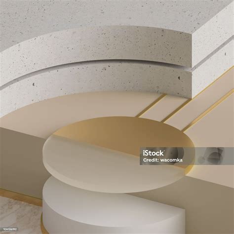 3d 렌더링 현대 모의 업 추상적인 기하학적 배경 빈 템플릿 최소한 빈 쇼케이스 기본 도형 아트 데코 상점 디스플레이 파스텔 색상 기하 도형에 대한 스톡 사진 및 기타