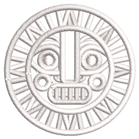 Aztec Logo Symbol Digitized Embroidery Design E4hats