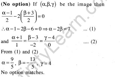 Jee Main Mathematics Three Dimensional Geometry Previous Year Papers Questions With Solutions