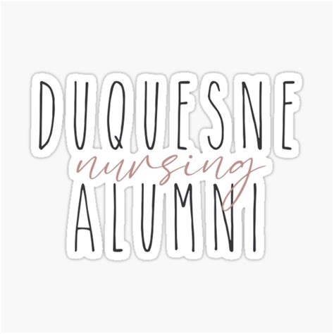 Duquesne Nursing Alumni Sticker For Sale By Amandamarie22 Redbubble
