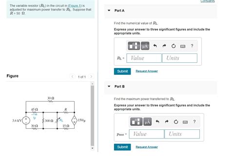 Solved Constants The Variable Resistor RL In The Circuit Chegg