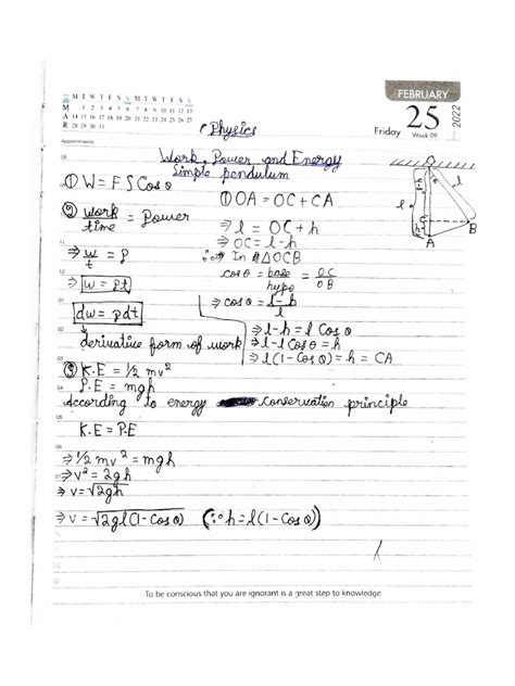 Physics Pendulum Formula Pdf