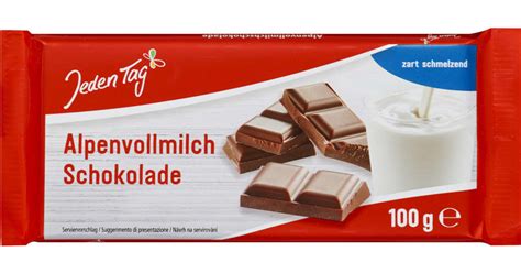 Jeden Tag Schokolade Alpenvollmilch Online Kaufen MPREIS Onlineshop