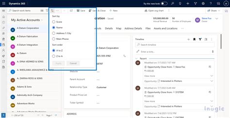 Manage Records And Associated Activities On A Page Using Focused View
