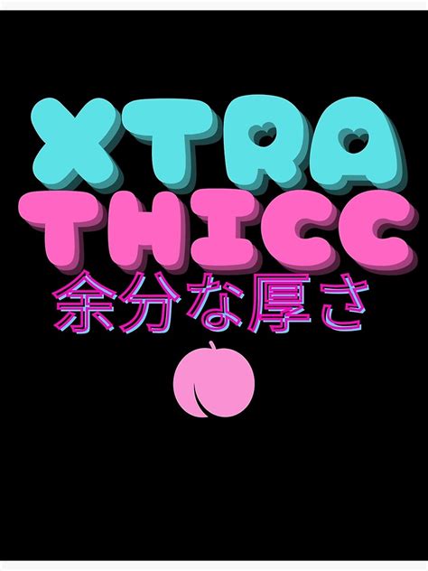Xtra Thicc Extra Thick Peach Cute Pastel Kawaii Rainbow And Stars Goth Emo Alternative Art