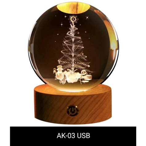 Jual Lampu Bola Kristal Led Lampu Hias Tidur Pohon Natal Planet