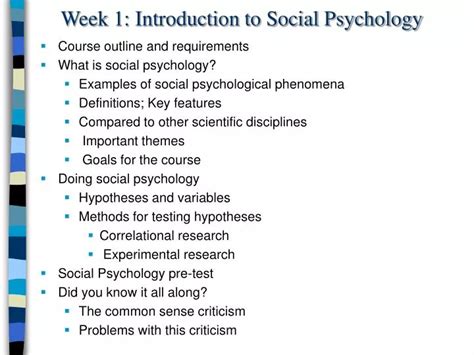 Ppt Week Introduction To Social Psychology Powerpoint Presentation