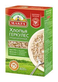 MAKFA / Хлопья Макфа кор. Геркулес Традиционный (15мин) 400г | Акция на ...