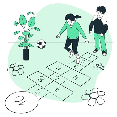 Ilustração Do Conceito De Amarelinha Vetor Grátis