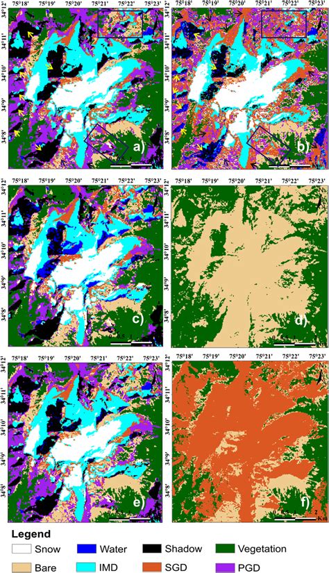 Glacier Terrain Maps Derived From A And B Spectral Data And Download Scientific Diagram