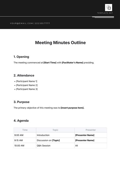 Free Grievance Meeting Minutes Template To Edit Online