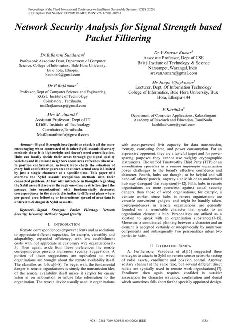 Pdf Network Security Analysis For Signal Strength Based Packet Filitering