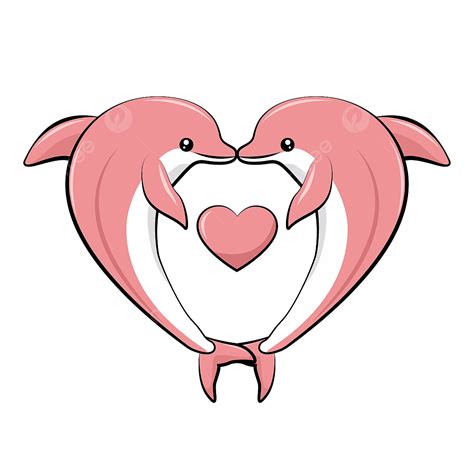 How To Draw A Dolphin Love Heart