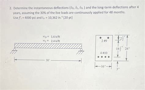 Solved Determine The Instantaneous Deflections δdδlδsl