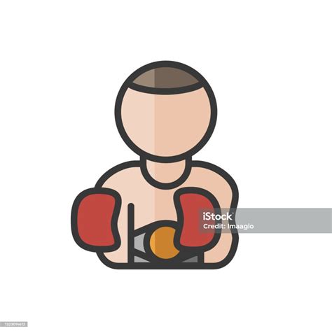 복서 아바타 스포츠를 하는 남자 프로필 사용자 사람 피플 아이콘입니다 벡터 일러스트레이션 경쟁에 대한 스톡 벡터 아트 및 기타