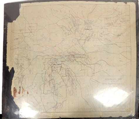 Geologic Map Of Grass Valley Nevada City C1920 [204320]
