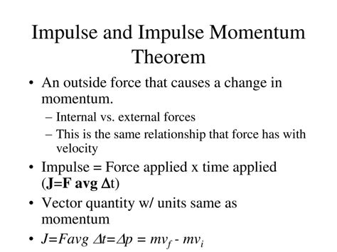 Impulse Momentum Theorem