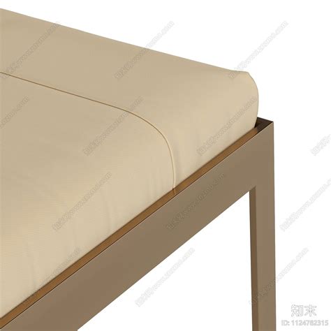 现代皮革换鞋凳3d模型下载【id1124782315】知末3d模型网